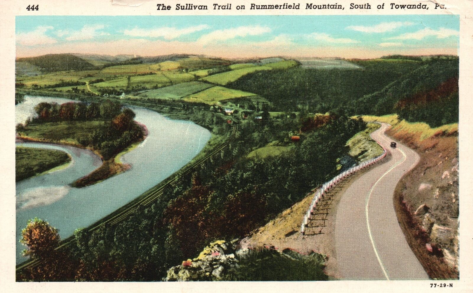 Vintage Postcard 1950's Sullivan Trail Rummerfield Mountain South ...