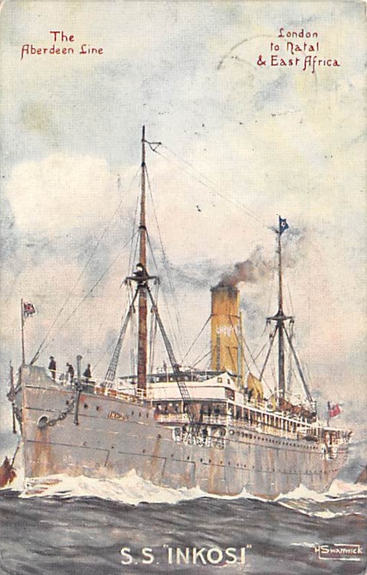 SS Inkosi Aberdeen Line Ship 1906 | Topics - Other, Postcard / HipPostcard