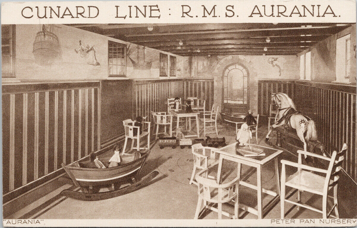 RMS 'Aurania' Peter Pan Nursery Cunard Line Ship TG Lewis Agent ...
