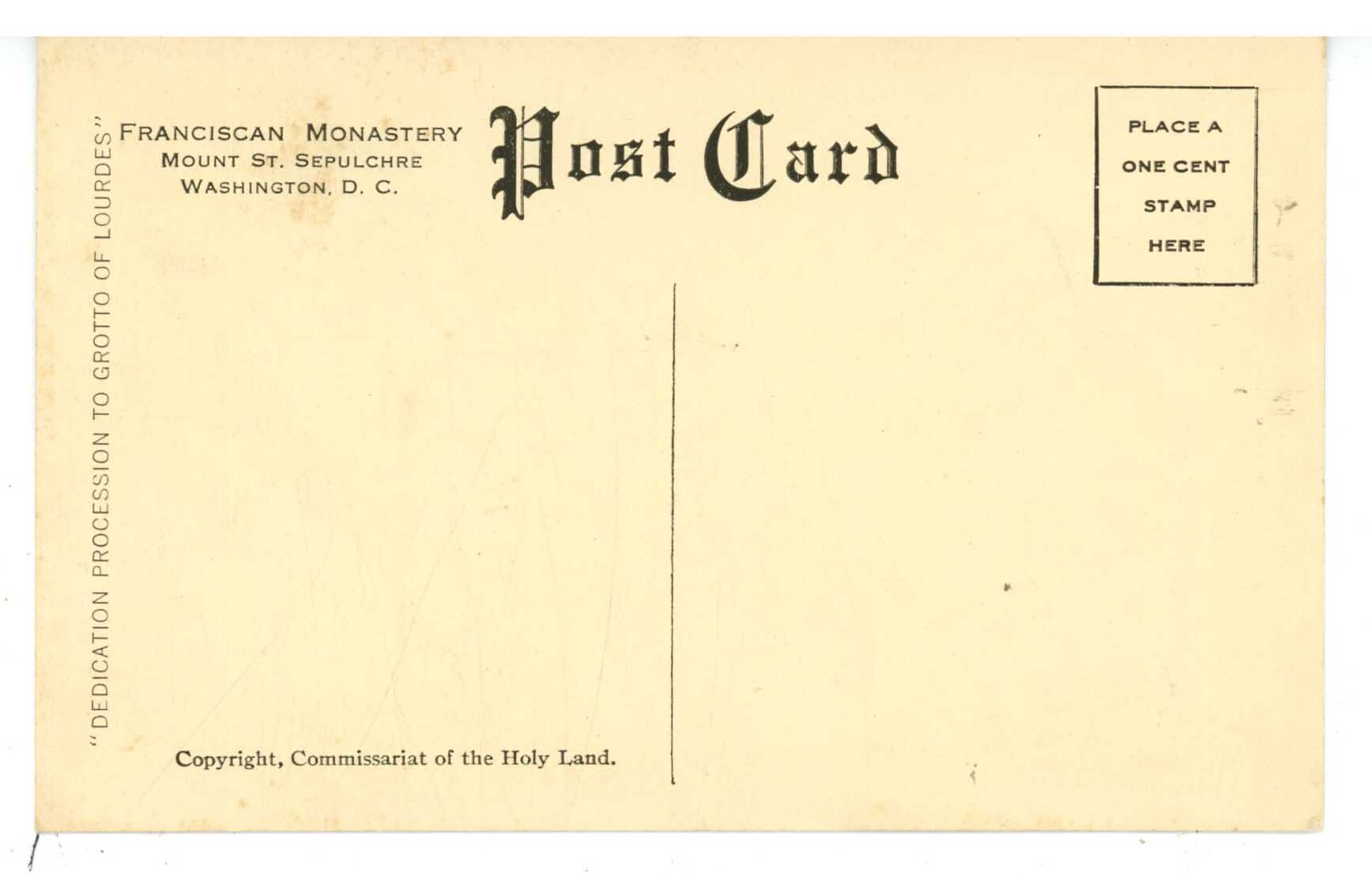 DC - Washington. Mt St Sepulchre Fran. Monastery Dedication Procession ...