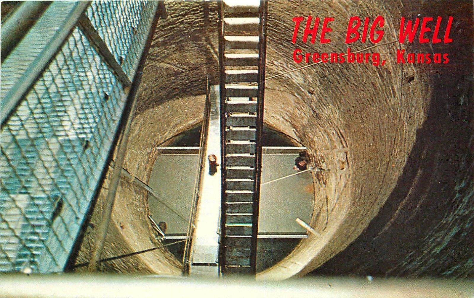 Vintage PC; The Big Well, Greensburg, KS Kiowa Co. World's largest hand ...