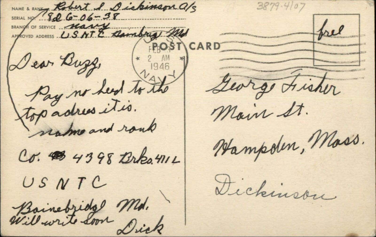 WWII Popeye Navy Comic Cannons Firing 1946 Used Postcard | Topics ...