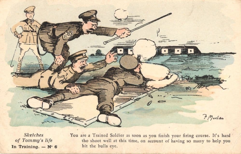 Tommy WW1 Firing Practice Shooting Range Rifle Military Old Comic ...