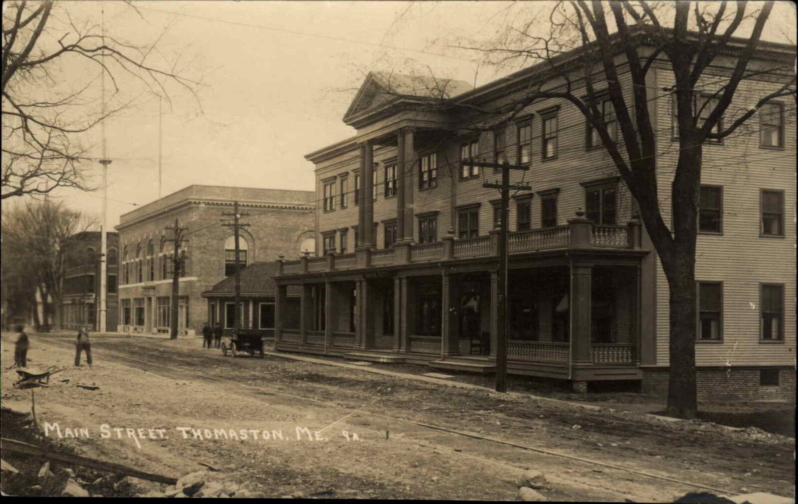 Thomaston Maine ME Main St EIP Eastern Illustrating Real Photo Vintage ...