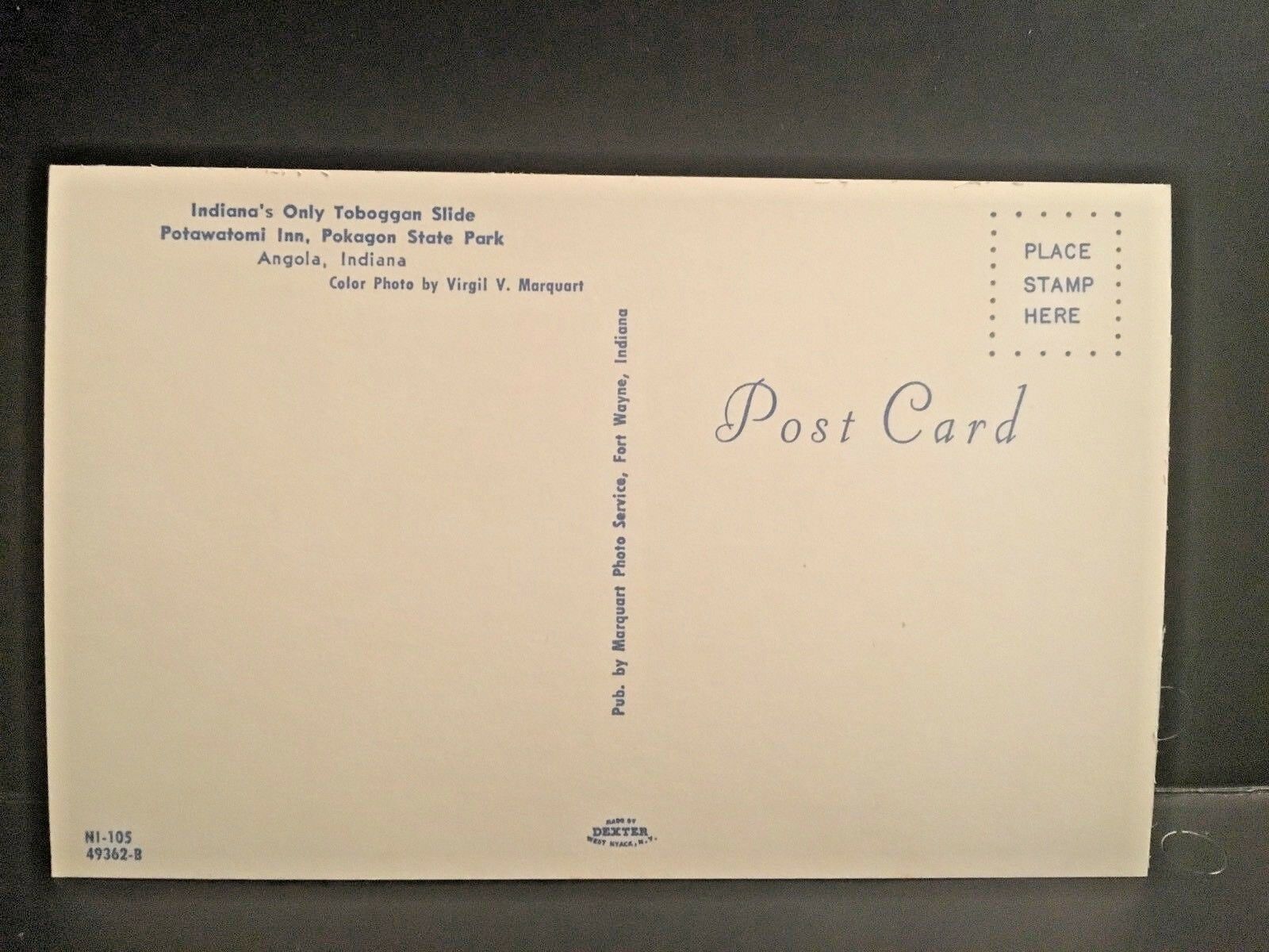 Postcard Toboggan Slide, Pokagon State Park, Angola, IN X4 | United ...