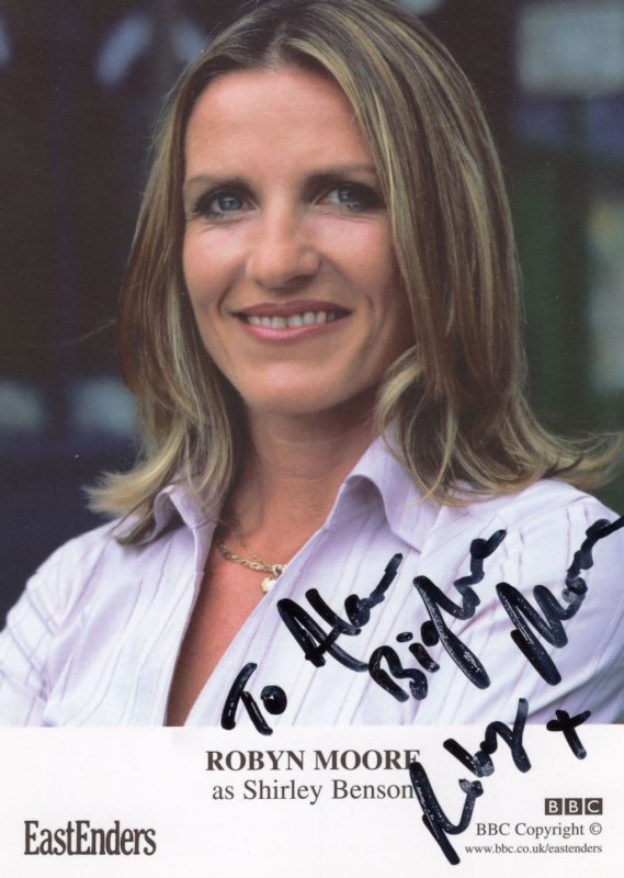 Robyn Moore as Shirley Benson BBC Eastenders Hand Signed Cast Card ...