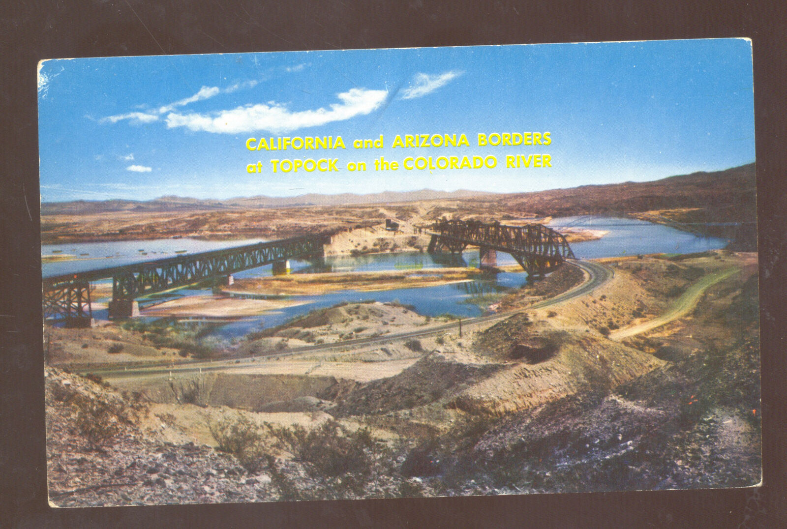 Topock California Arizona Border Route 66 Colorado River Vintage ...