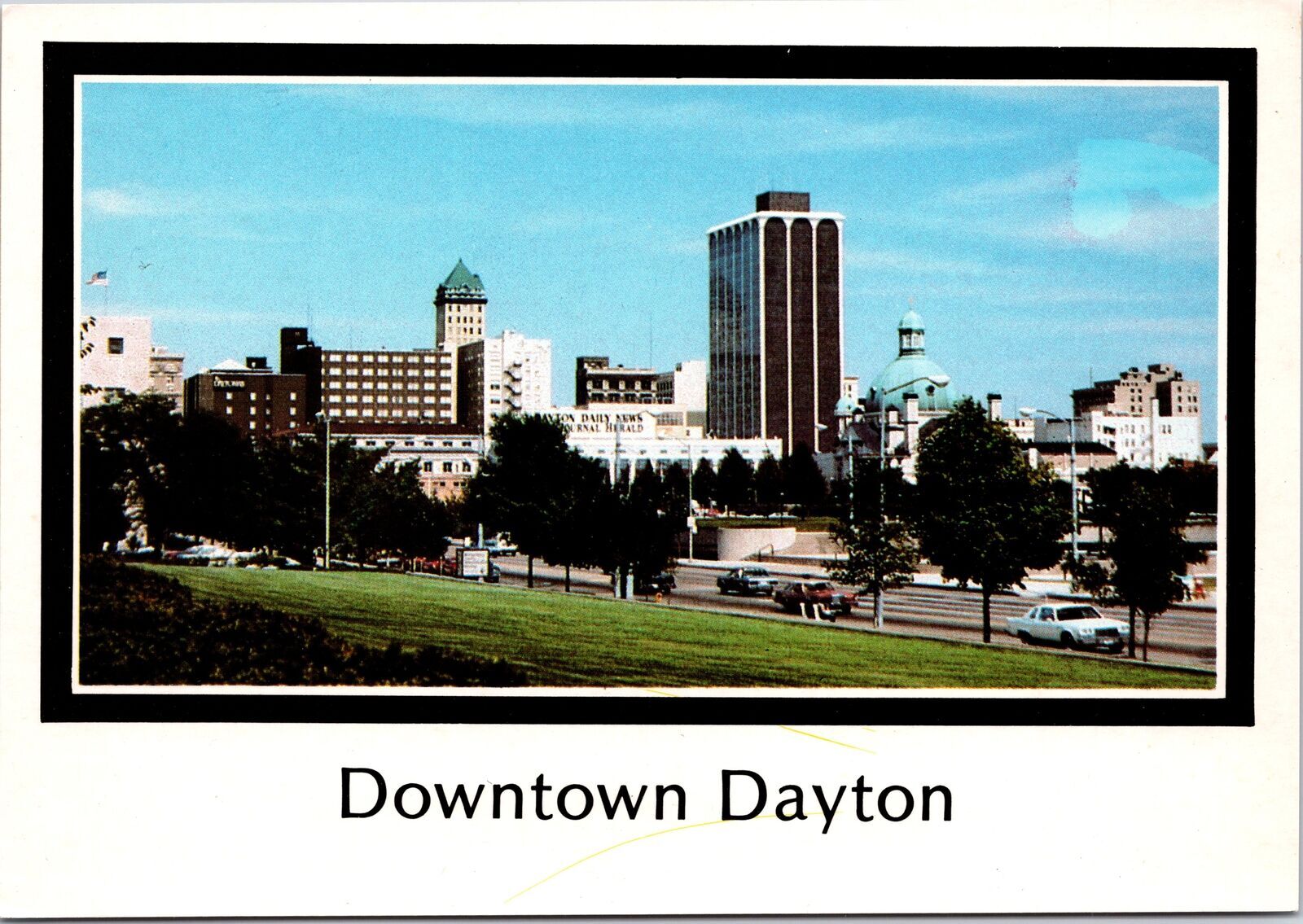 Continental Size Postcard Panoramic View of Downtown Dayton Ohio C ...