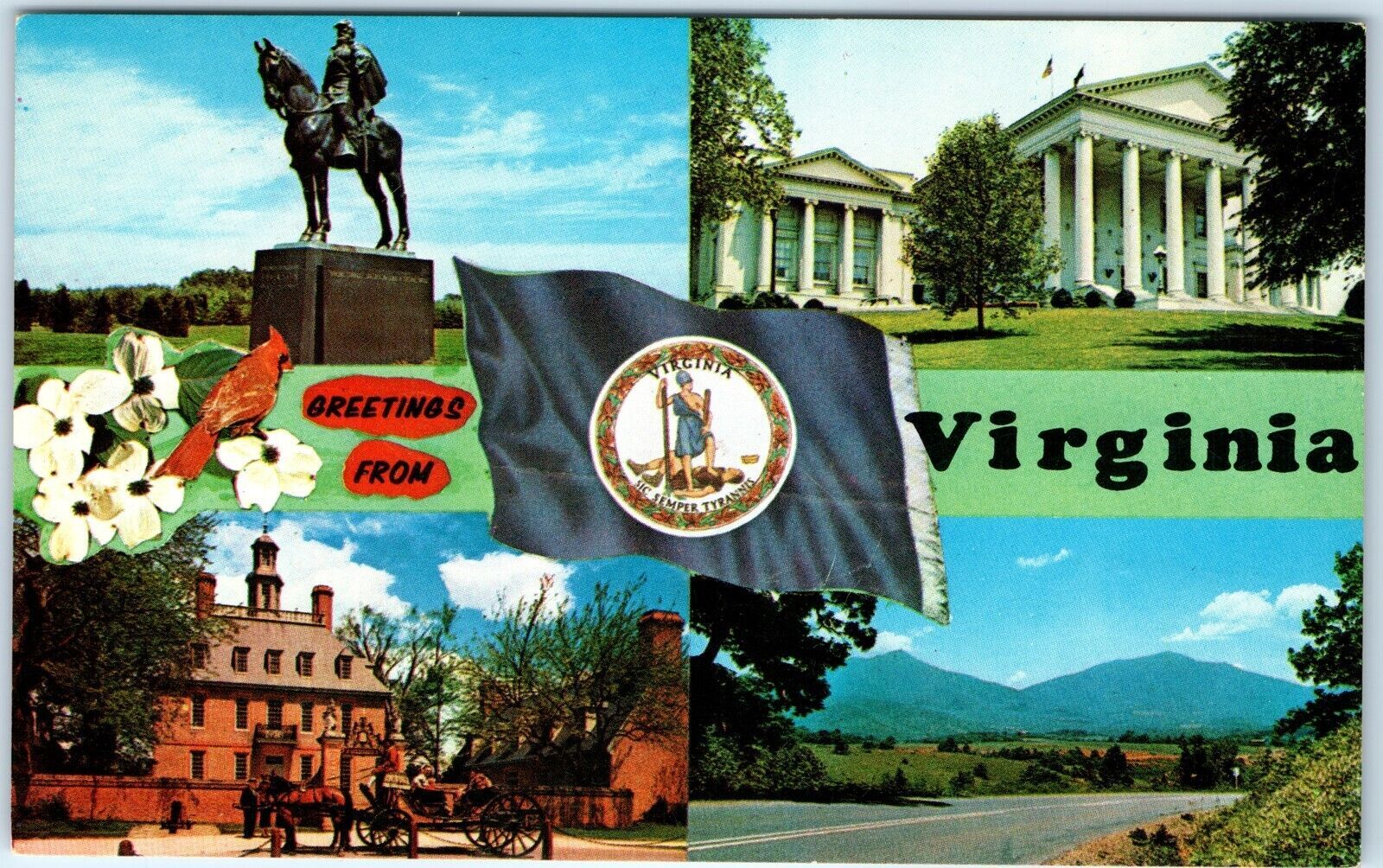 c1960s VA, Virginia Greetings from Peaks Otter Edited Photo Collage ...