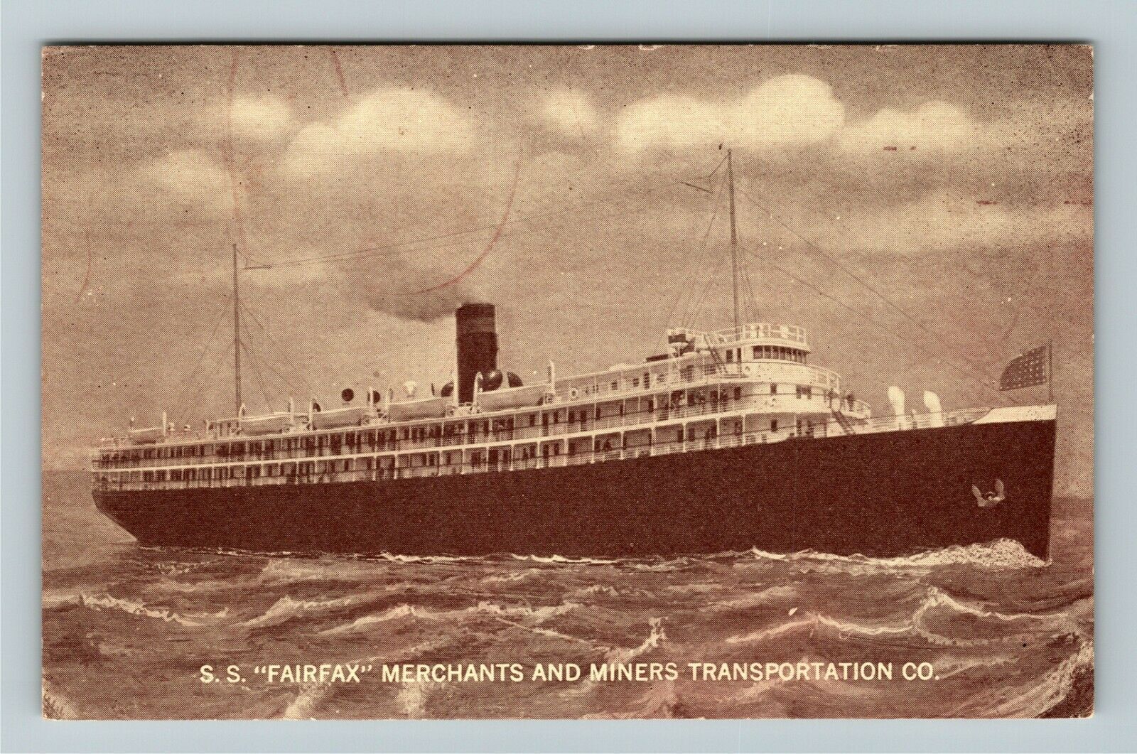 SS Fairfax, Merchants And Miners Transportation Co, Ship, Vintage ...
