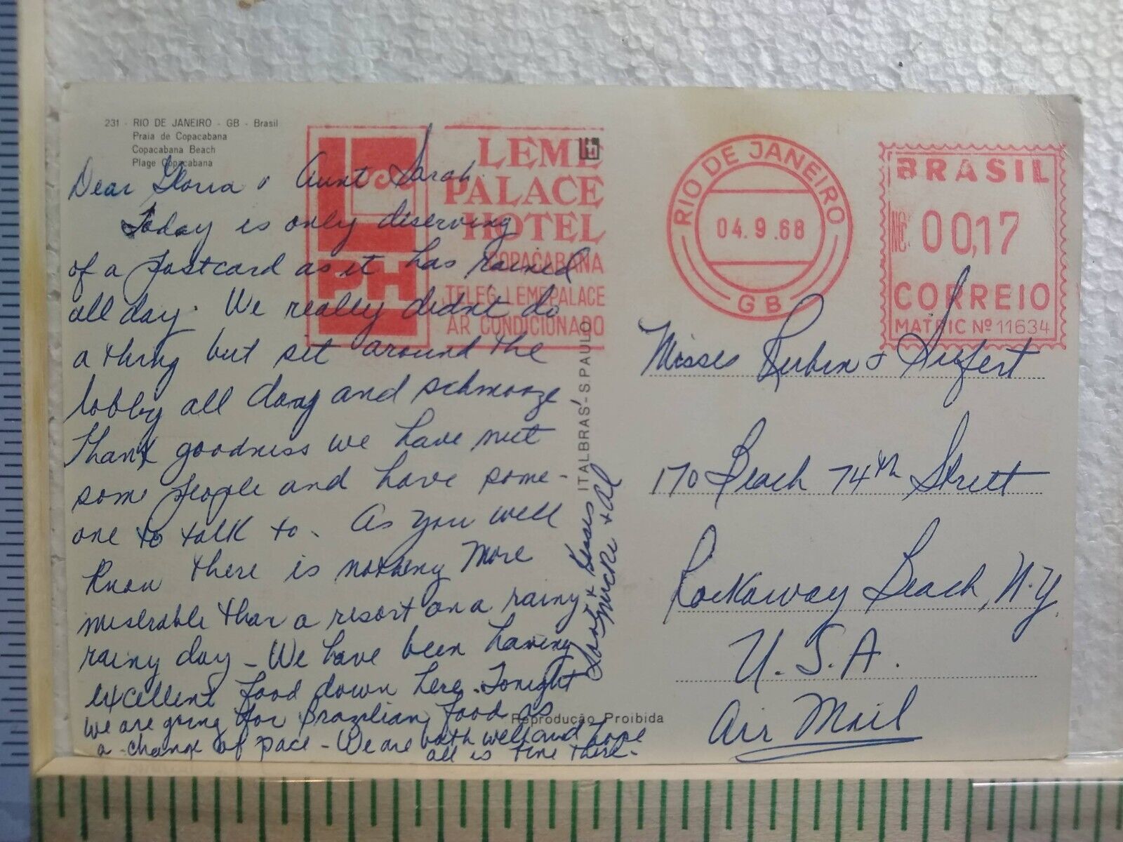 Postcard Copacabana Beach, Rio de Janeiro, Brazil | Latin & South ...