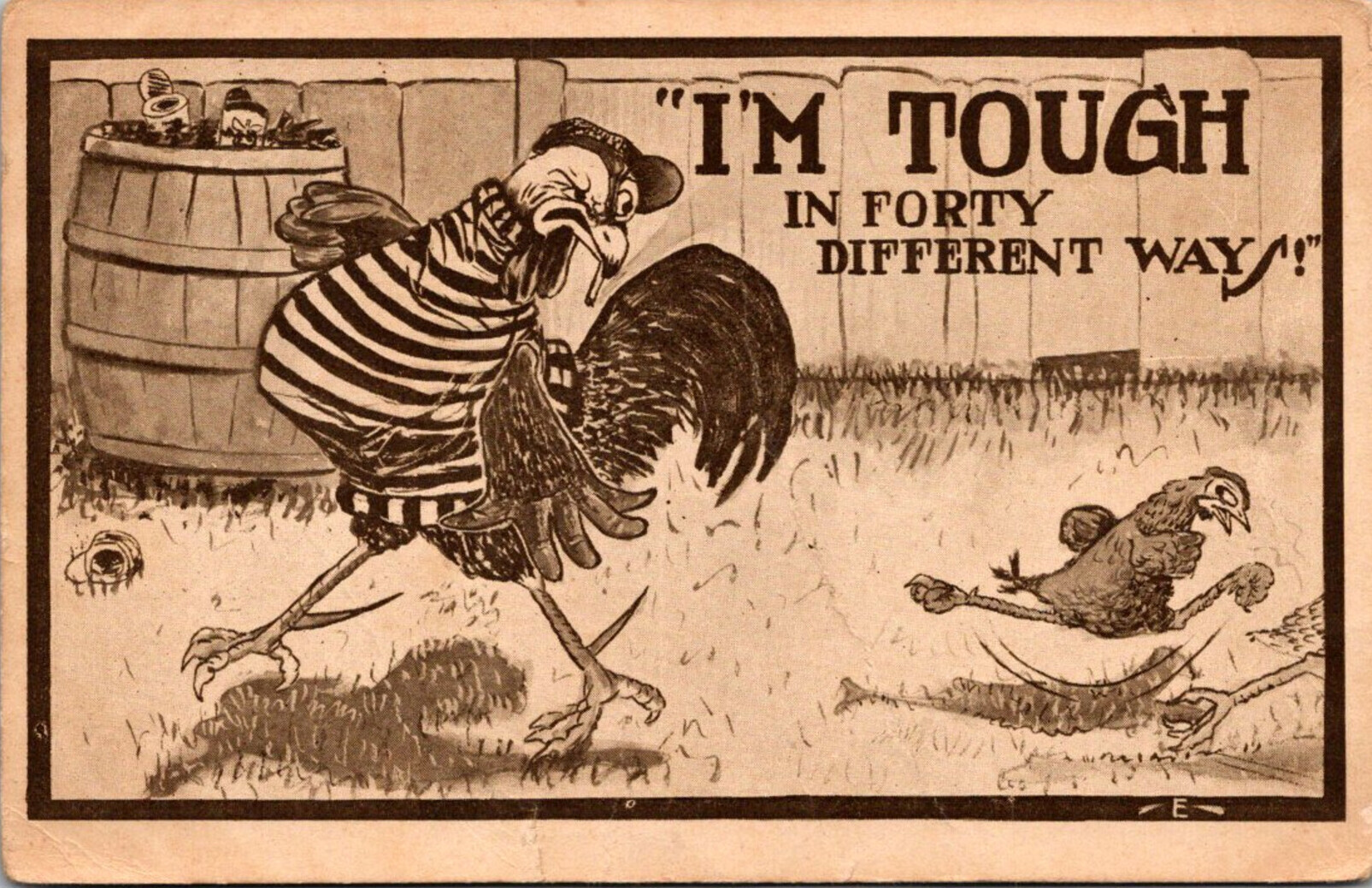 Humour Rooster I'm Tough In Forty Different Ways 1911 | Topics - Humour ...