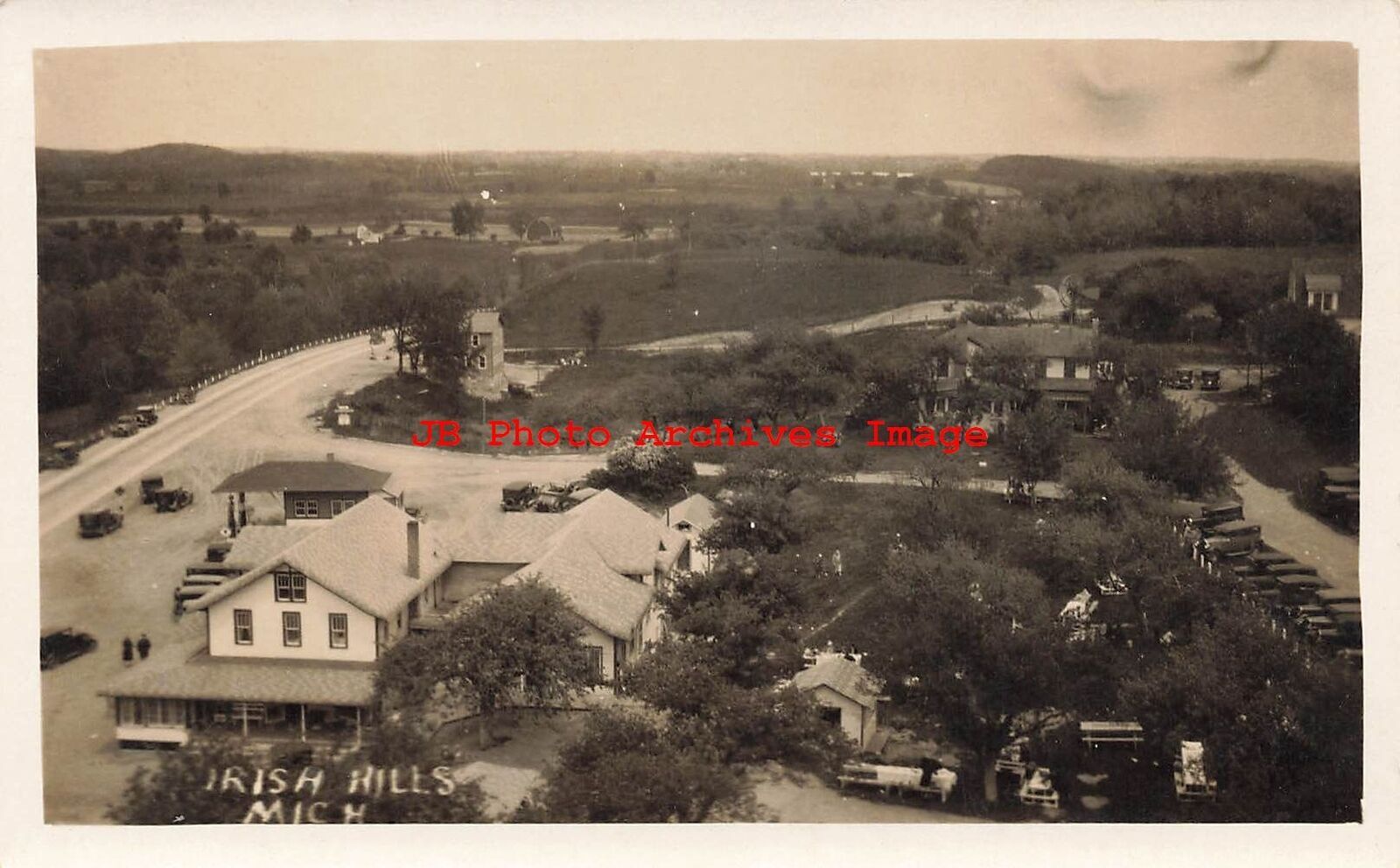 MI, Cambridge, Michigan, RPPC, Irish Hills Panorama View, 1929 PM ...