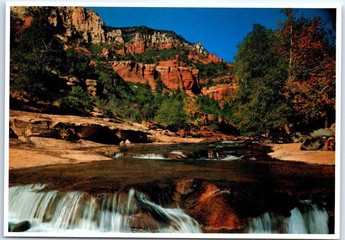 Postcard - A Gentle Waterfall in Oak Creek Canyon, Sedona, Arizona ...