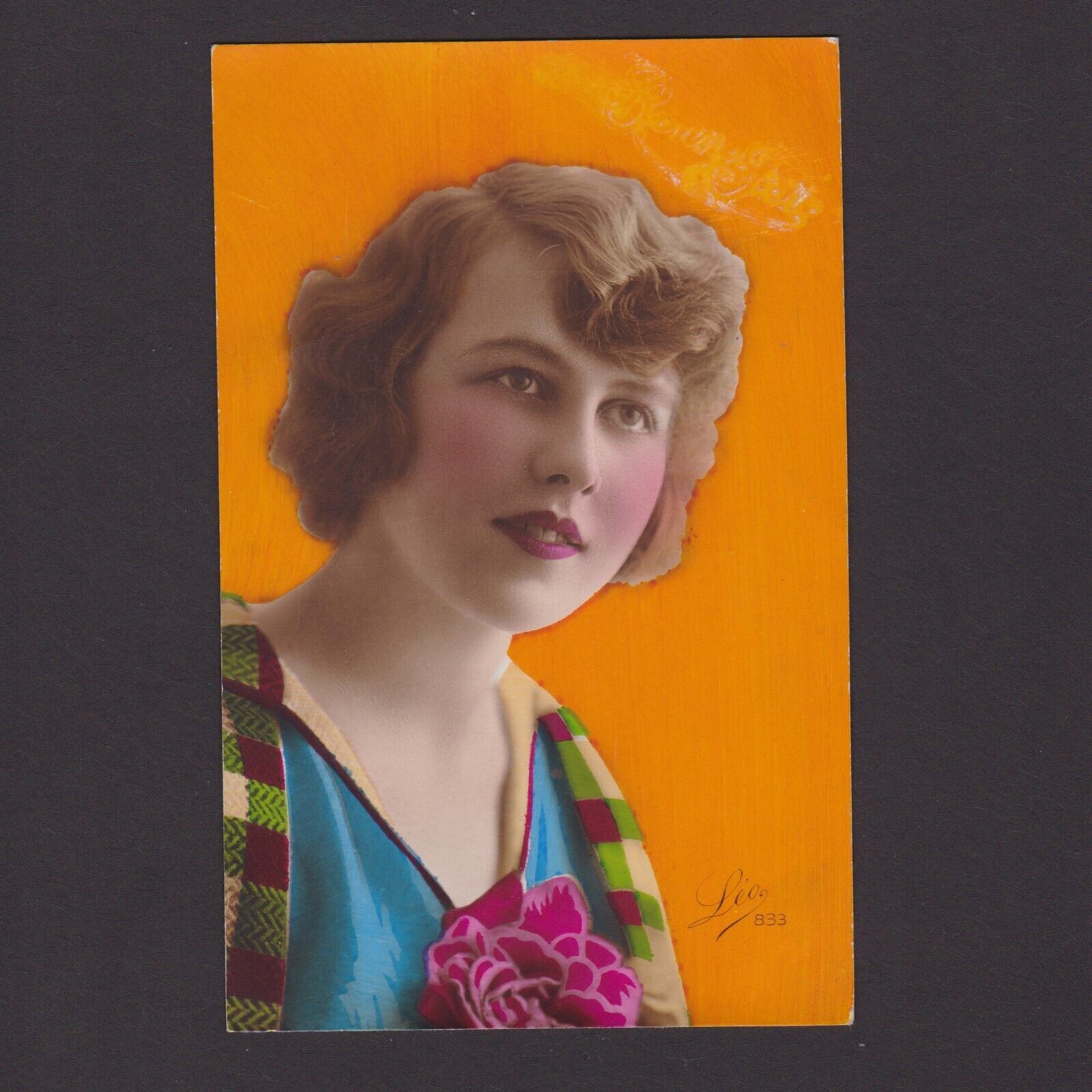 Vintage color postcard, Young girl, Posted from Belgium | Europe ...