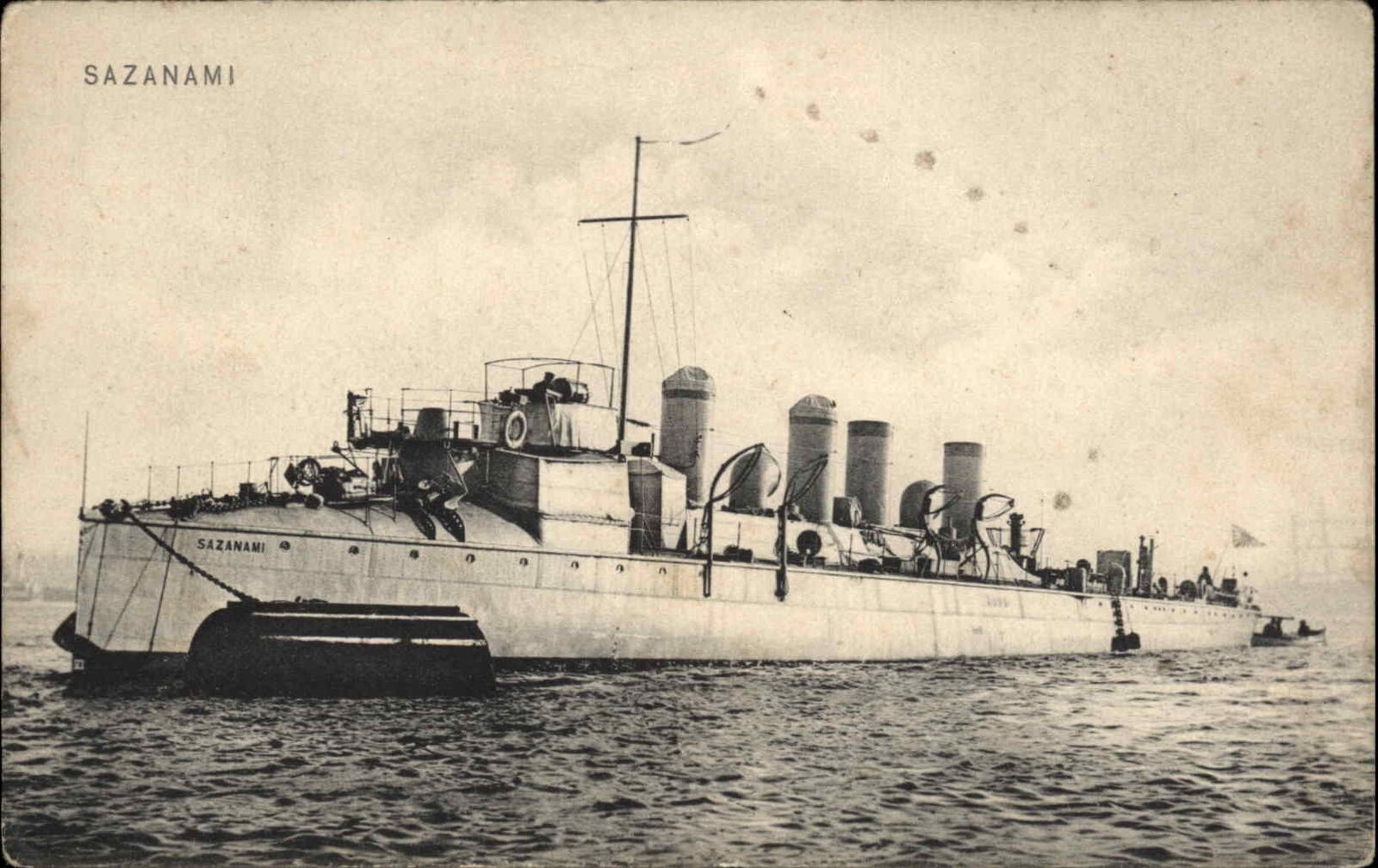 Battleship Sazanami Boat Ship Japanese Navy Adv on Back c1910 Postcard ...
