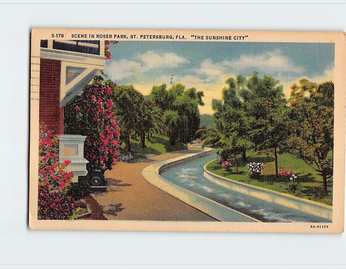 Postcard Scene In Roser Park, "The Sunshine City", St. Petersburg ...