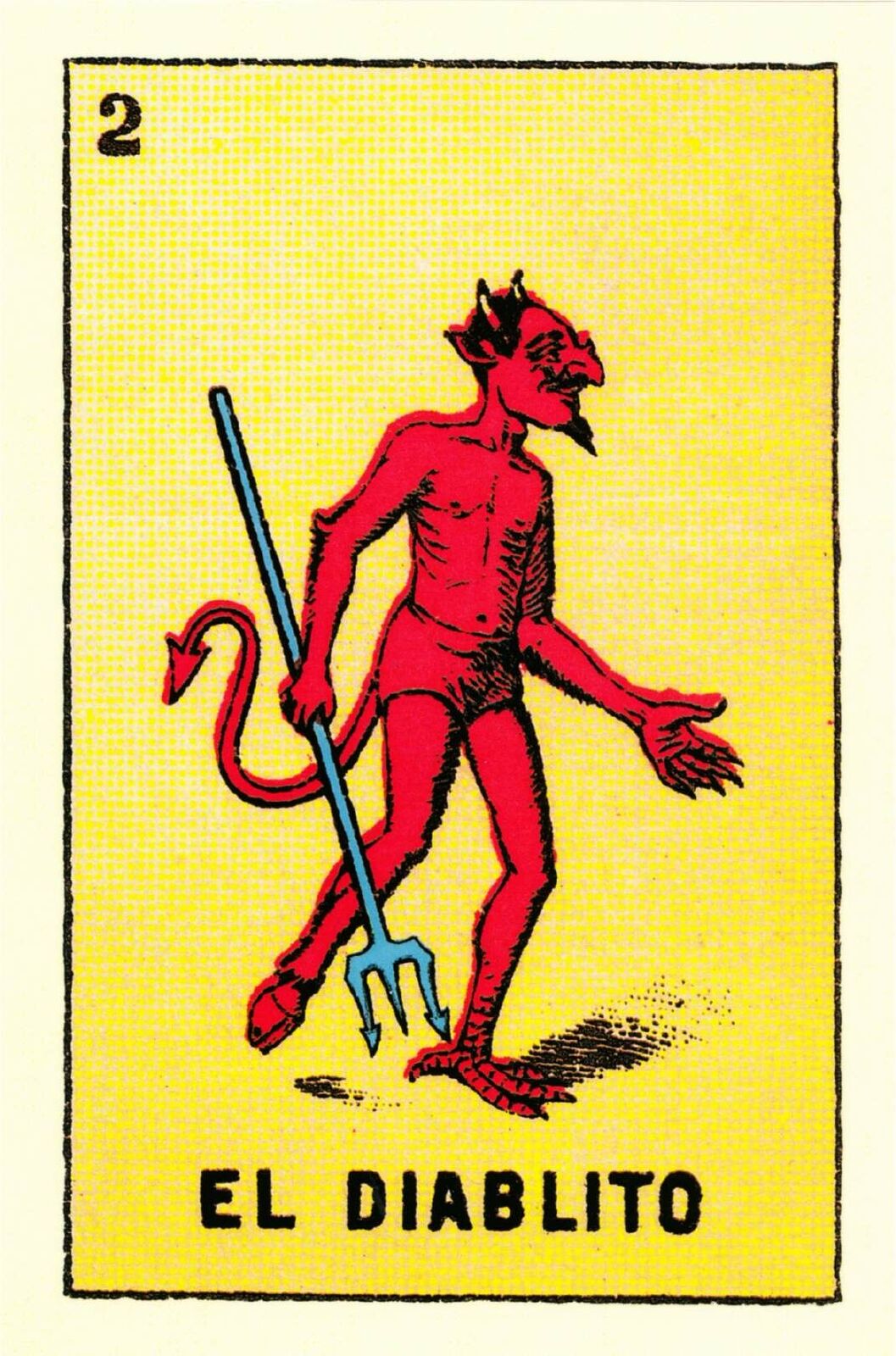 The Devil El Diablito Mexican Loteria Postcard | Topics - Fine Arts ...