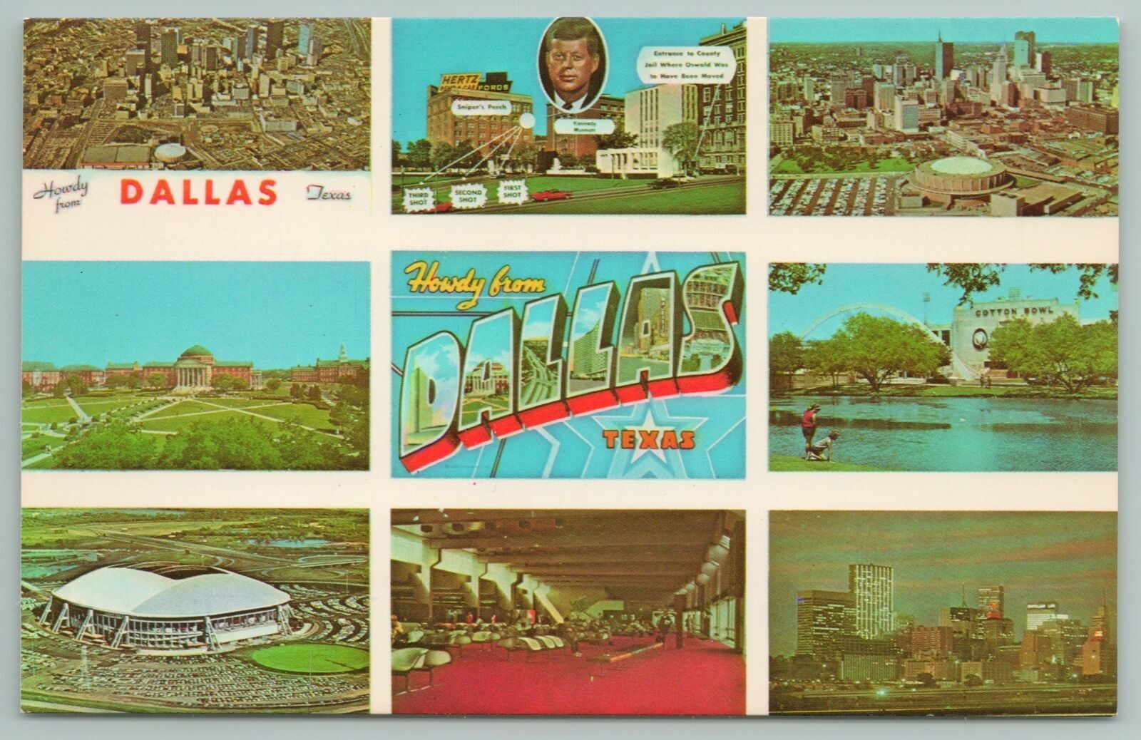 Dallas TexasCard With 9 Dallas Cards W Dallas ViewsVintage Postcard ...