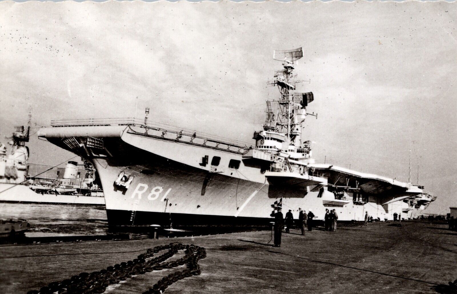 Battleship Hr. Ms Karel Doorman Aircraft Carrier Vintage RPPC 09.83 ...