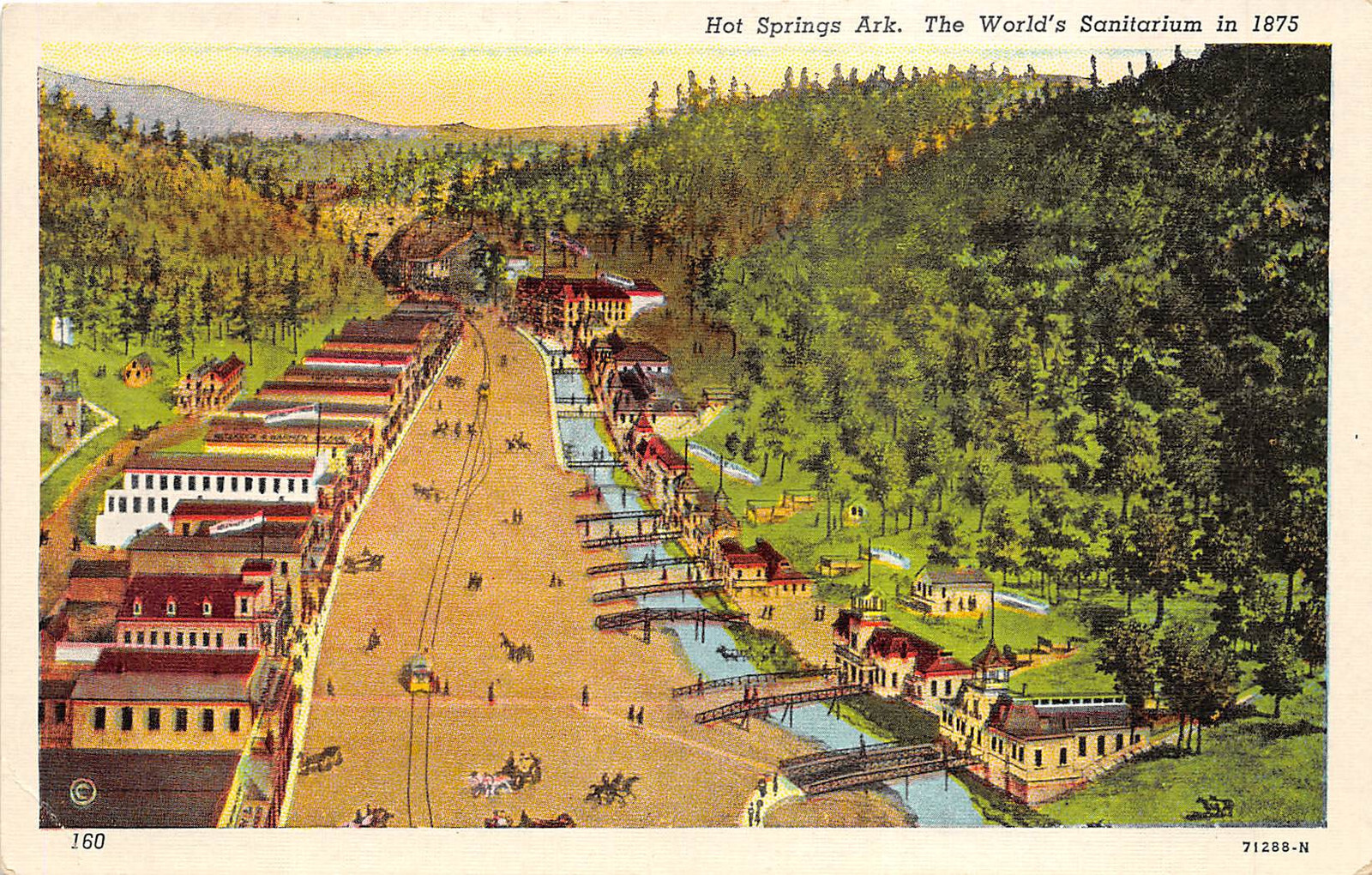 Hot Springs Arkansas 1940s Postcard The World's Sanitarium In 1875 ...