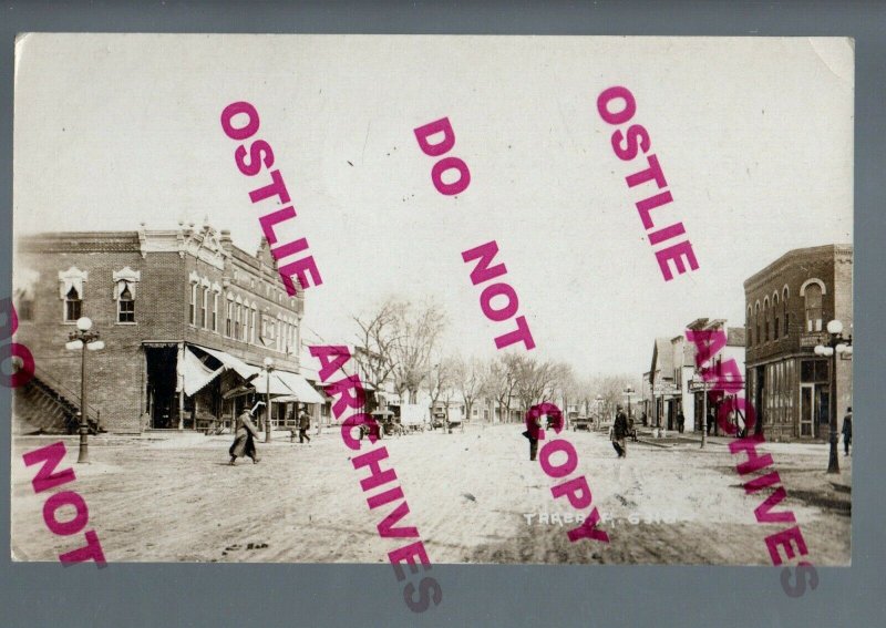 Traer IOWA RPPC 1917 MAIN STREET nr Gladbrook Cedar Falls Hudson Tama ...