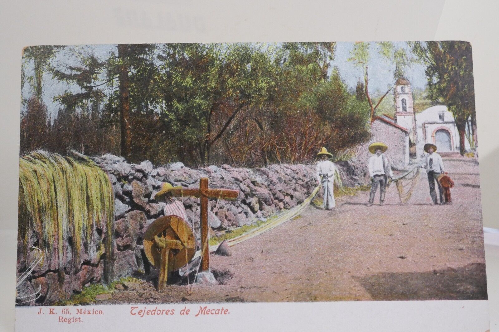 Antique UPU Mexico Postcard of Rope Makers Creating Rope - Republica ...