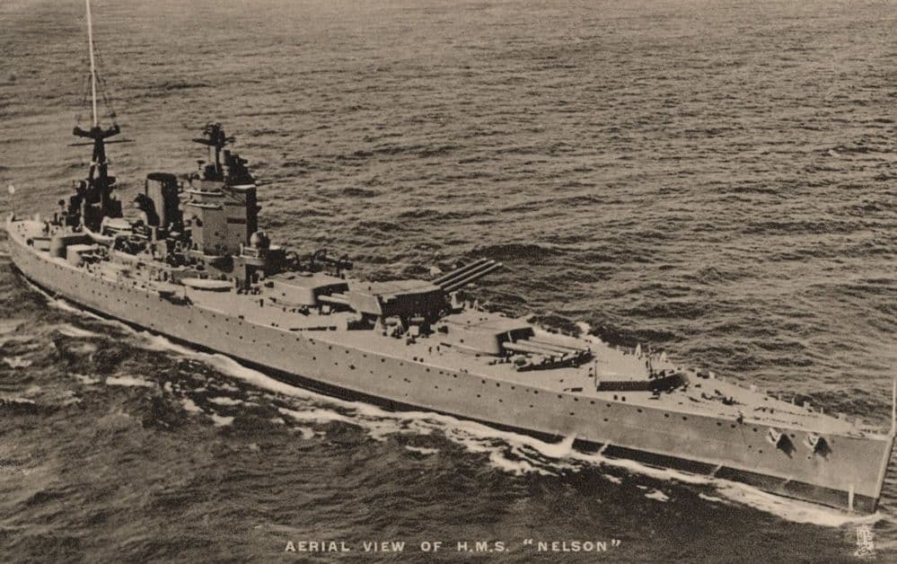 Aerial View Of HMS Nelson Ship Old Our Navy Rare Tucks Postcard ...