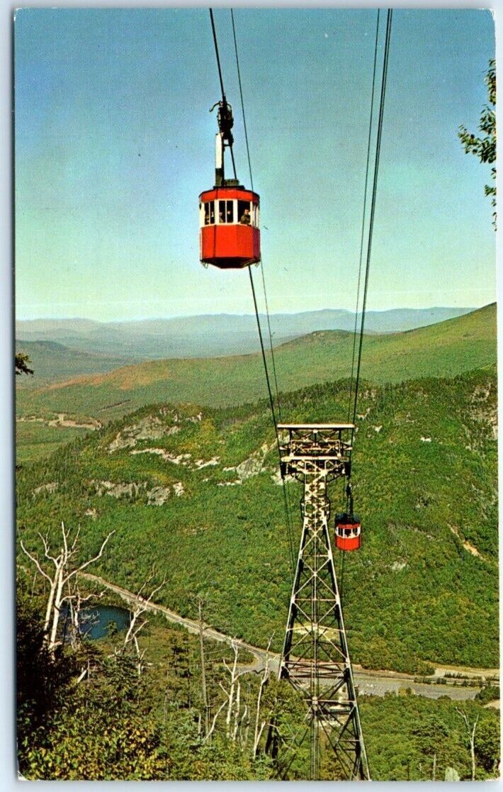 Postcard - Tram-Cars & Tower, Cannon Mountain Aerial Tramway, Franconia ...