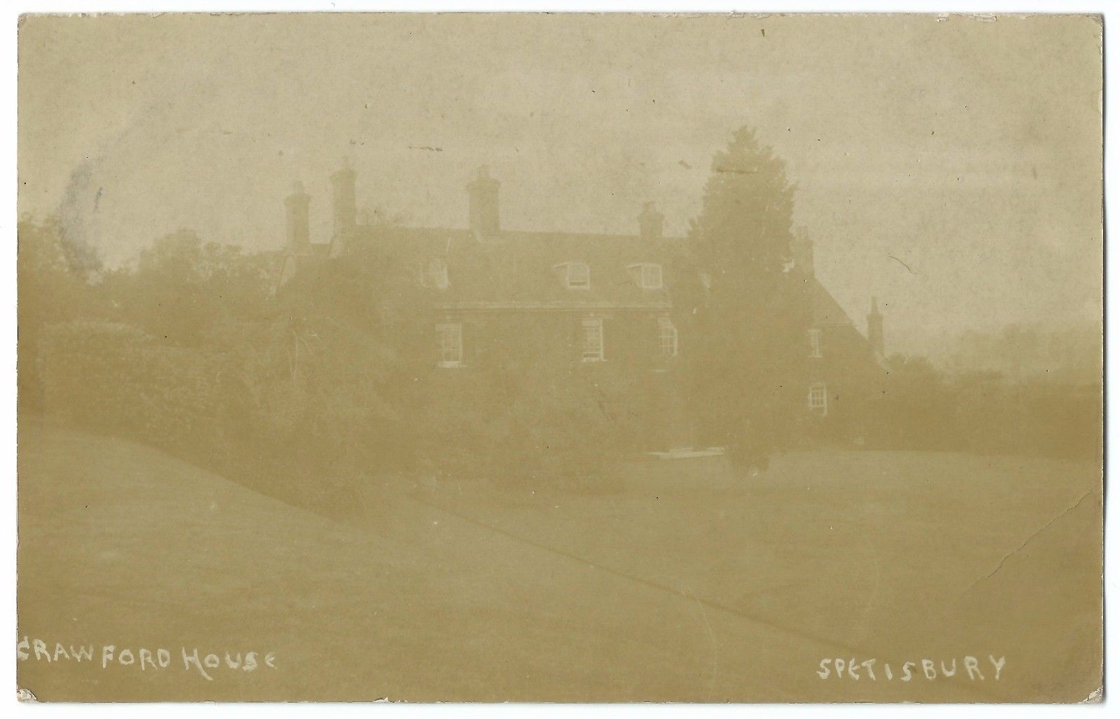 Spetisbury, Crawford House RP PPC, Local Maker, Poss Tom Nesbitt ...