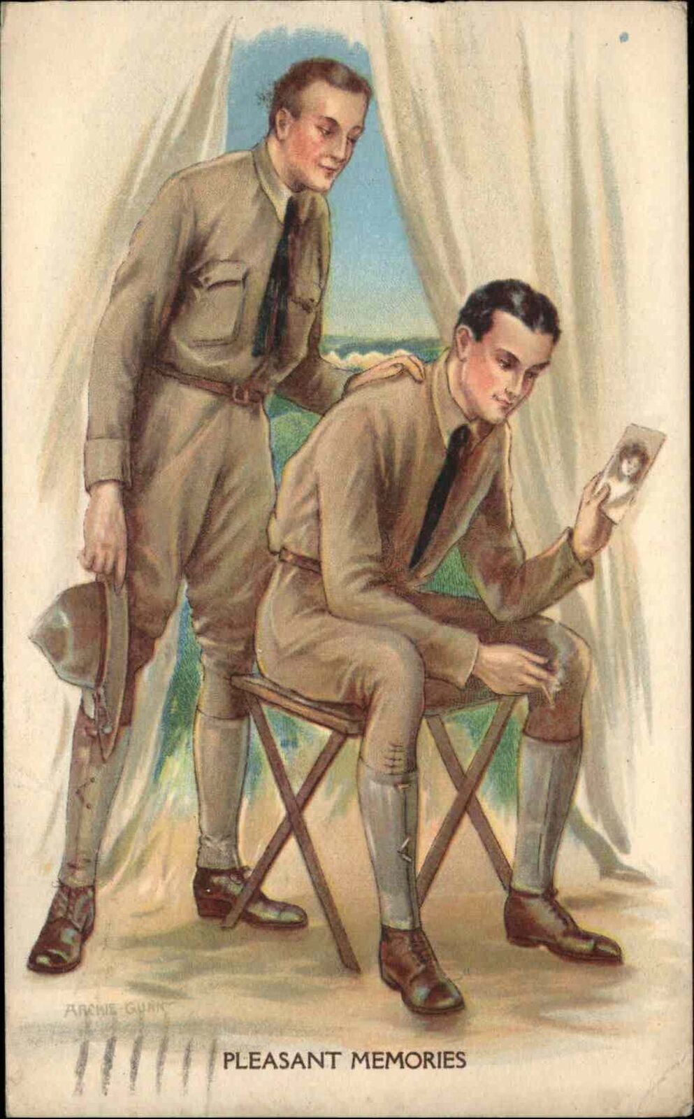 Archie Gunn World War I Soldiers Sweetheart's Picture Vintage Postcard ...