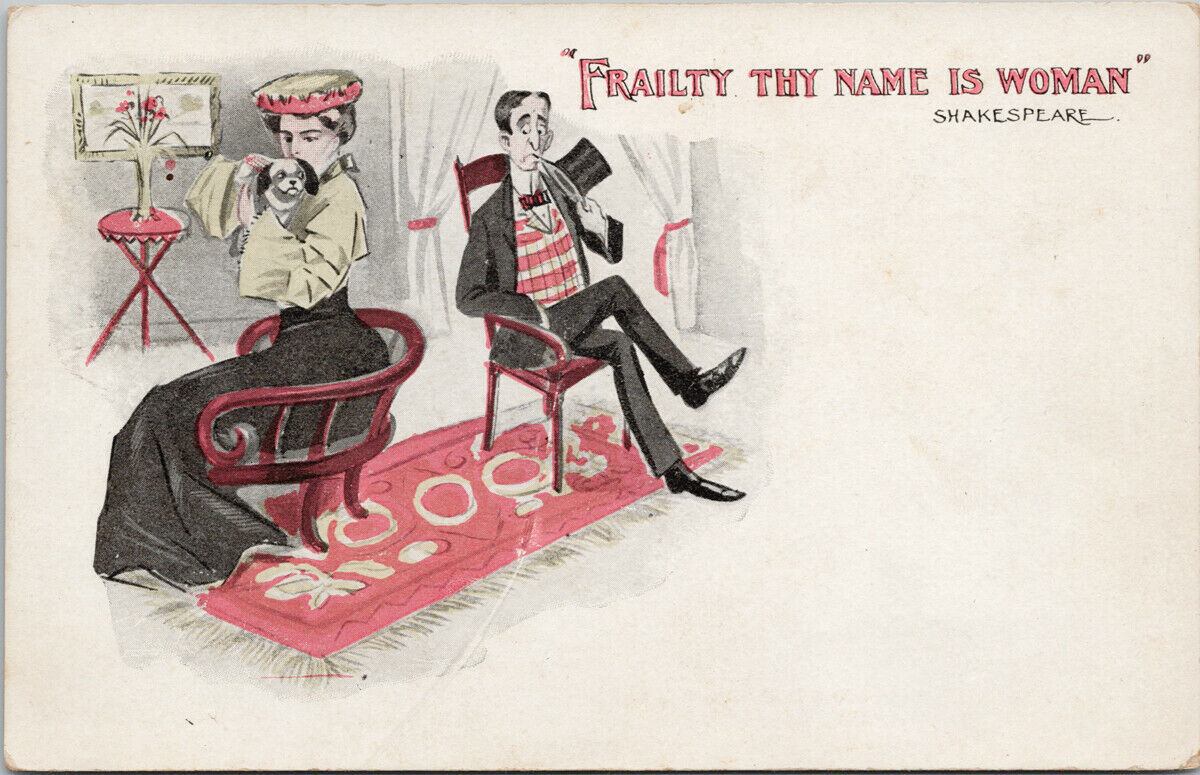 'Frailty Thy Name Is Woman' Shakespeare Man Woman Dog JI Austen ...