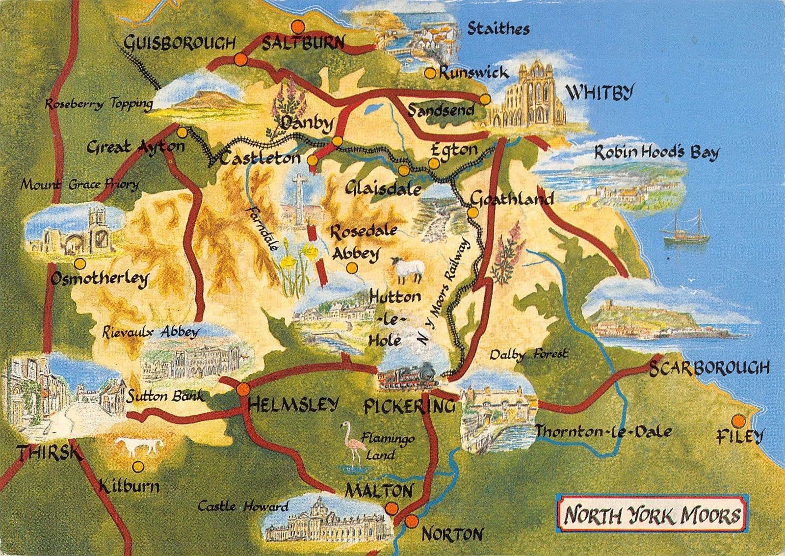 BR92149 north york moors map cartes geographiques uk | Europe - United ...