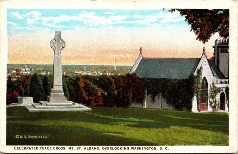 Celebrated Peace Cross Mt St Albans Overlooking Washington DC WB ...