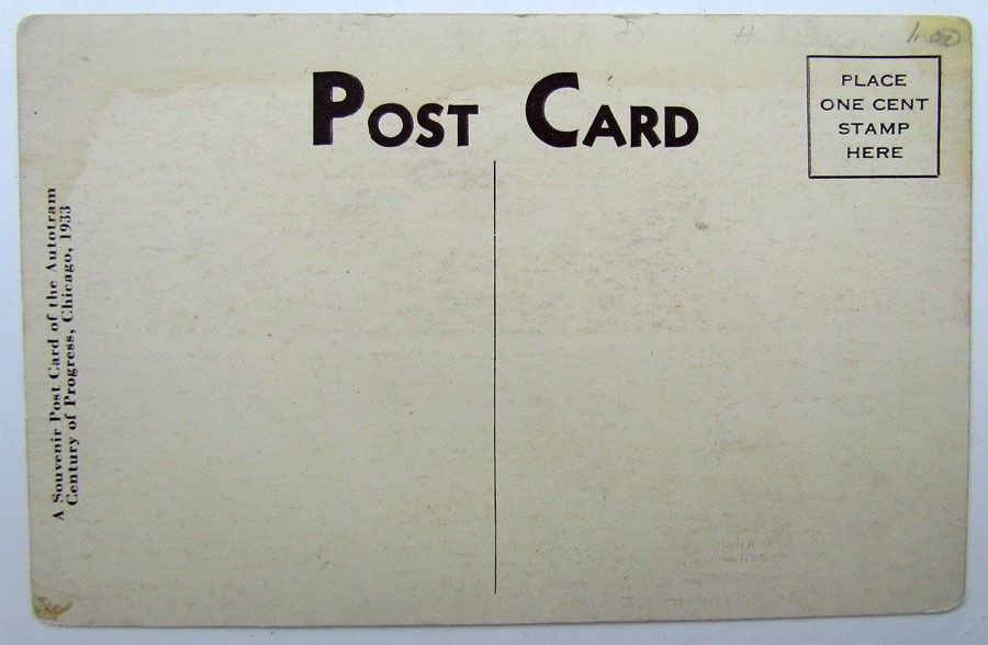 Vintage 1933 Postcard Clark Autotram Railroad Passenger Vehicle Railway ...