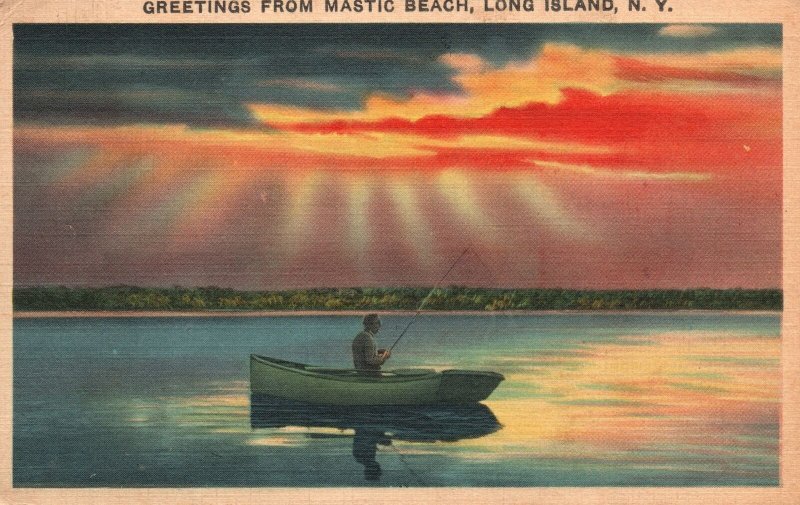 Vintage Postcard 1941 Greetings From Mastic Beach Long Island New York ...