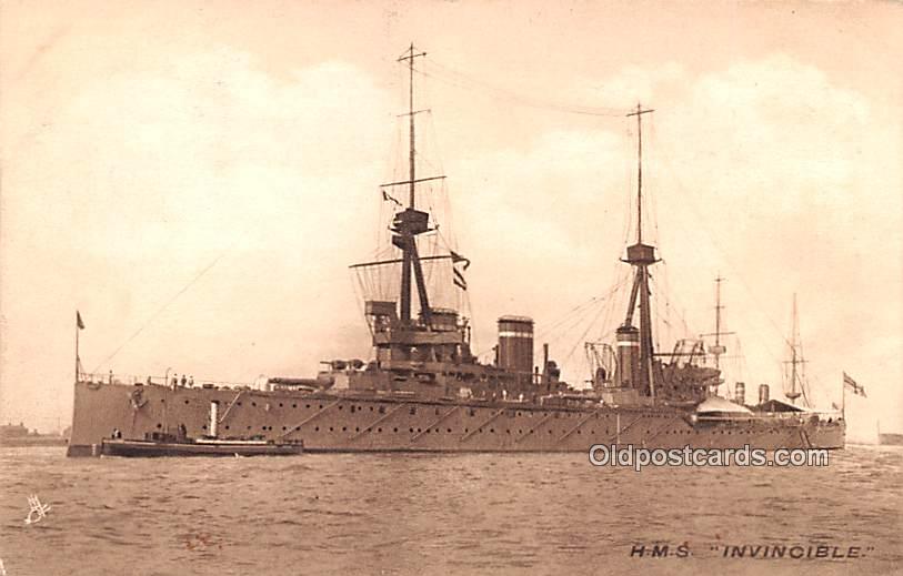 HMS Invincible Military Battleship Unused | Topics - Militaria - Other ...