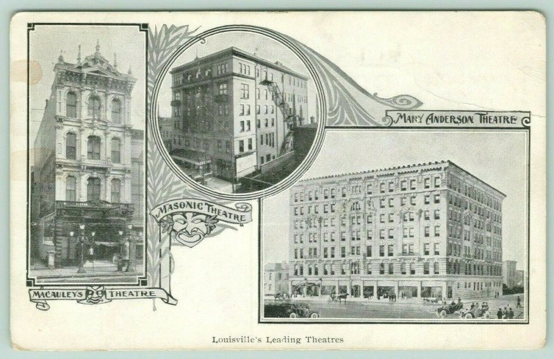 Louisville KY~Masonic Mary Anderson Macauley's Theatres~Mask Art ...