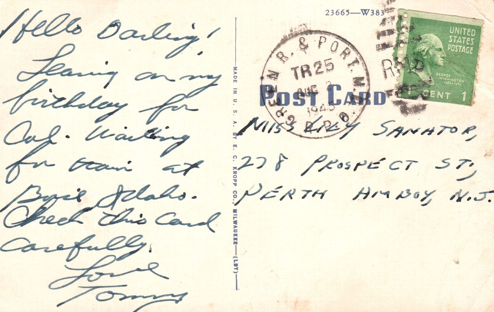 Vintage Postcard 1945 Time Savers Easy Correspondence Card Expressing ...
