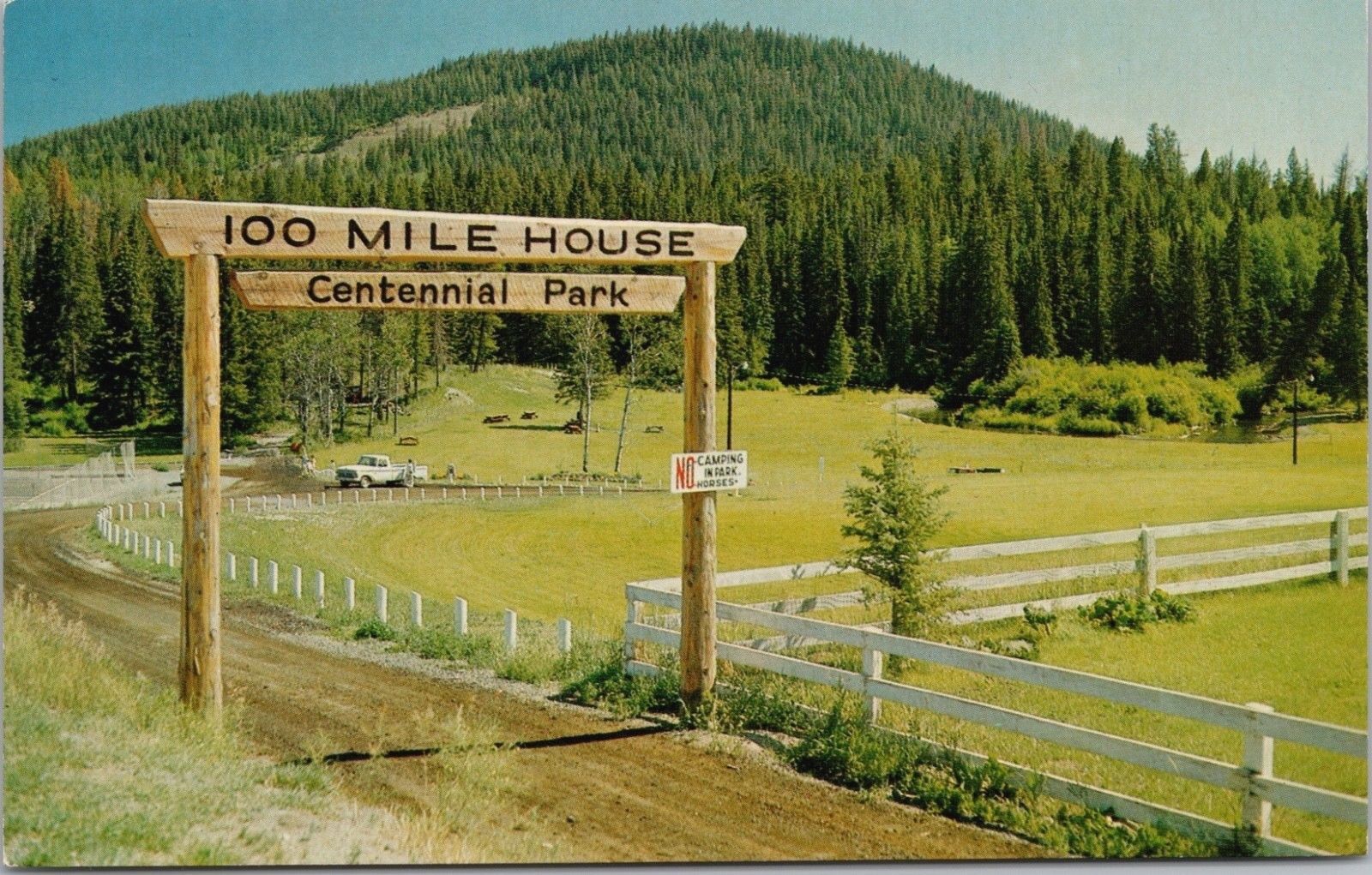 100 Mile House BC Cariboo Highway 97 Centennial Park Unused Vintage ...