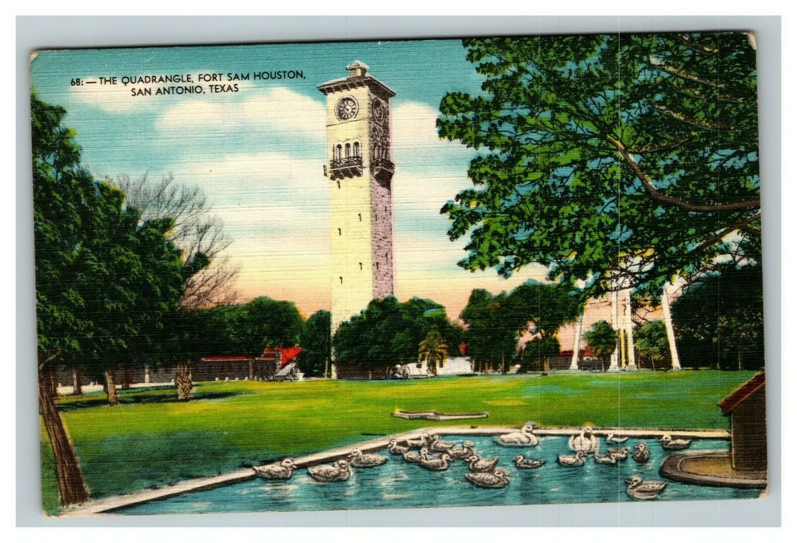 Vintage 1930's Postcard The Quadrangle Fort Sam Houston San Antonio ...