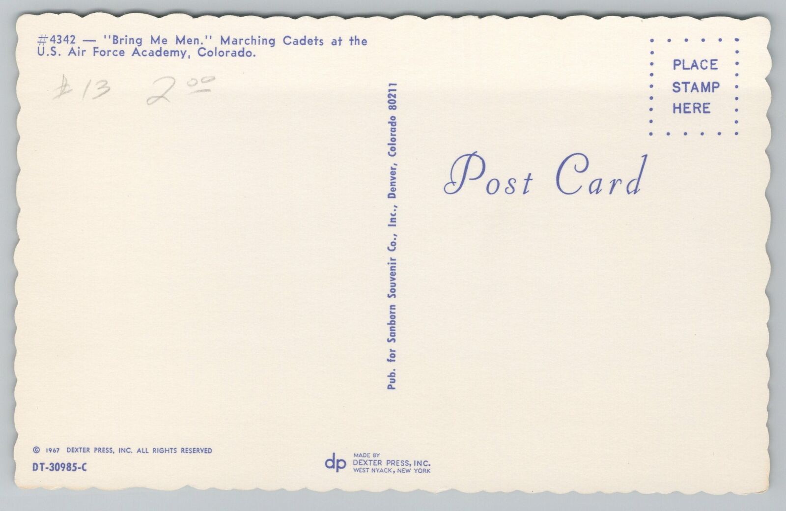 Military~Bring Me Men Marching Cadets US Air Force Academy~Vintage ...