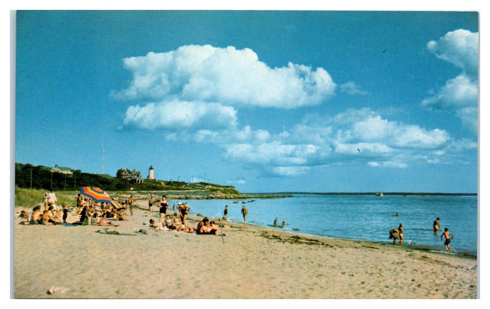 1960s/70s Nobska Beach and Lighthouse, Woods Hole, Cape Cod, MA ...