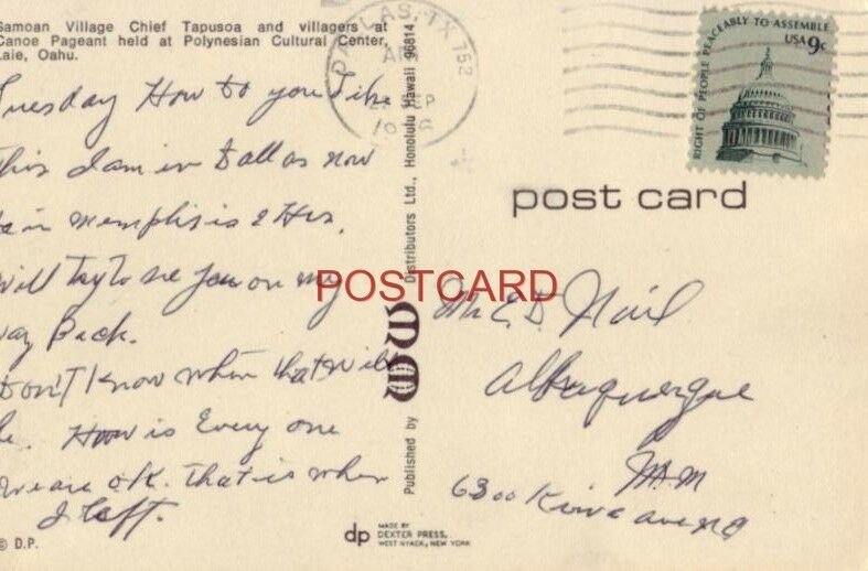 1976 Samoan Village Chief Tapusoa at Canoe Pageant Polynesian Center ...