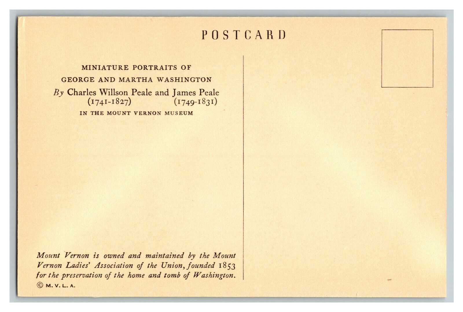 Portrait Of George Martha Washington Vintage Standard View Postcard ...