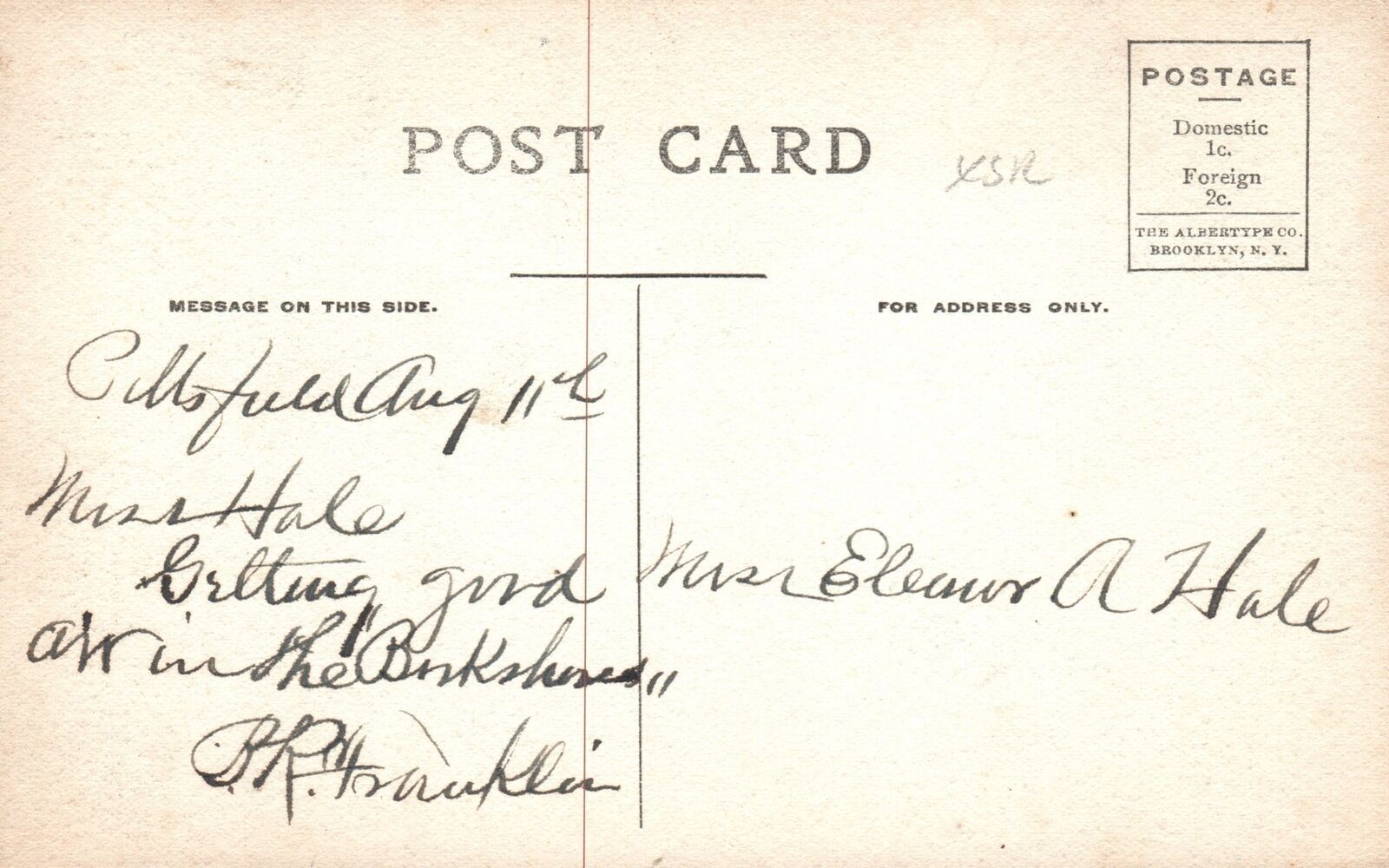 Vintage Postcard Mount Greylock Highest Point Mountain Forest ...