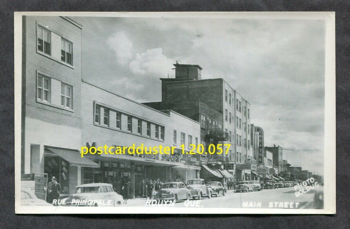 h3203 - ROUYN Quebec 1940s Main Street Real Photo Postcard | Canada ...