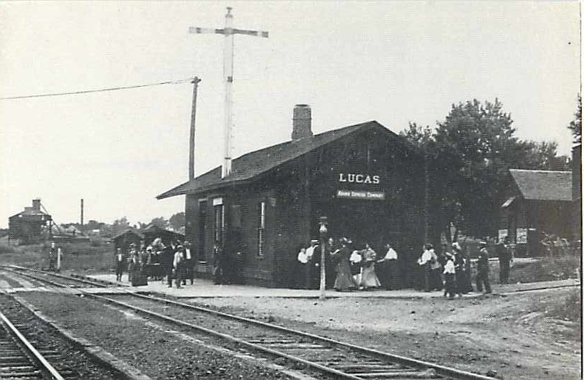 Reproduction of View of Lucas Iowa Railroad Station IA | United States ...