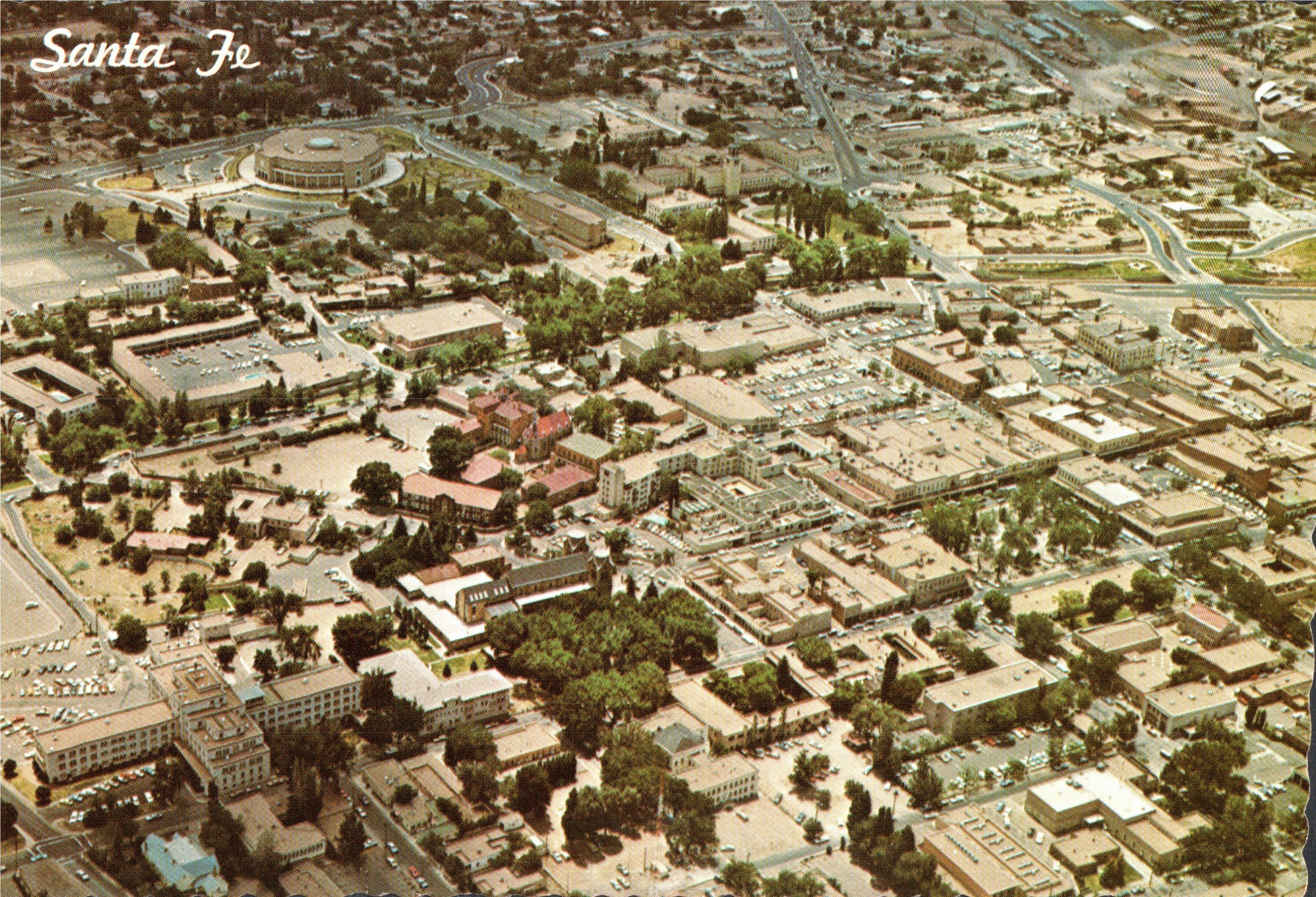 Aerial View, Capital City of the Land of Enchantment, Santa Fe, New ...