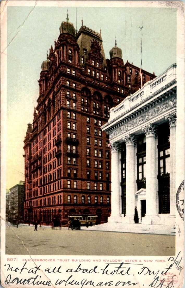 Vintage New York City Postcard - Knickerbocker Trust Building | United ...